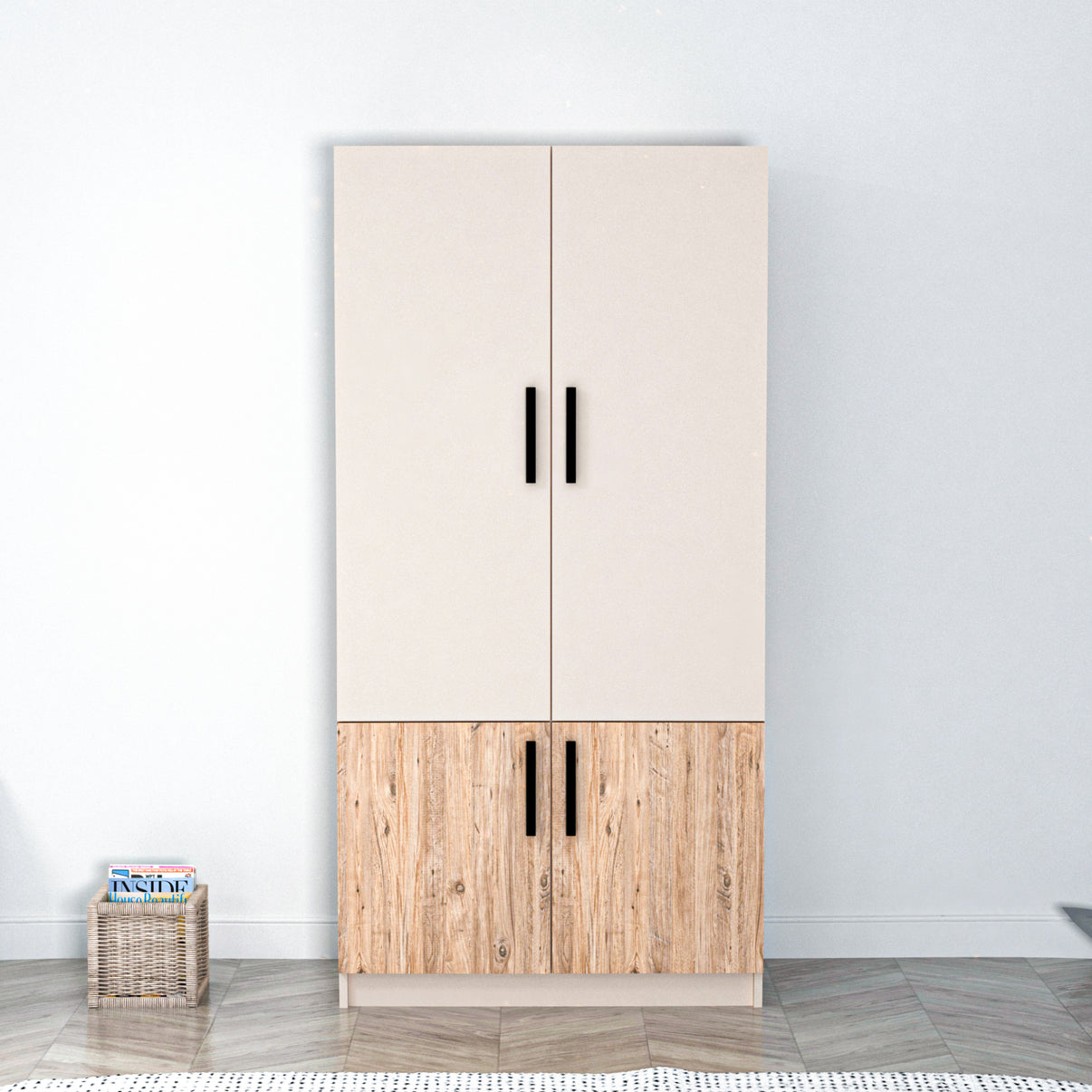 Wardrobe with Cabinets and Shelves Viola – Destina Home