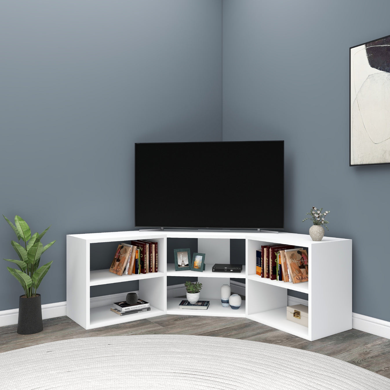 Corner TV Stand Entertainment Center Bonnett – Destina Home